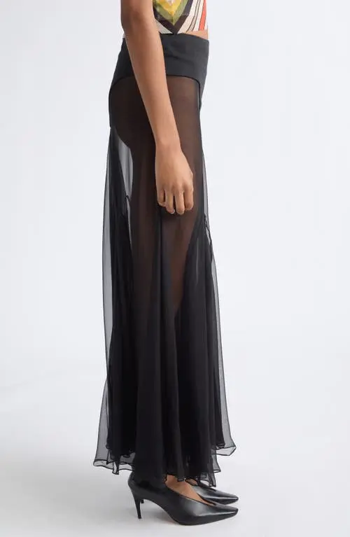JEAN PAUL GAULTIER Mixed Media Maxi Skirt