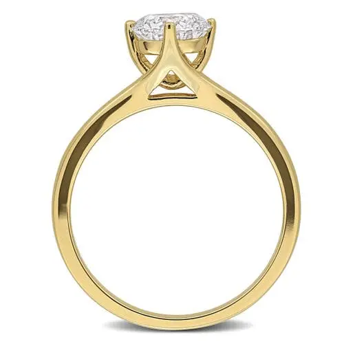 JULIANNA B. Lab Grown Diamond Solitaire Ring Sterling Silver