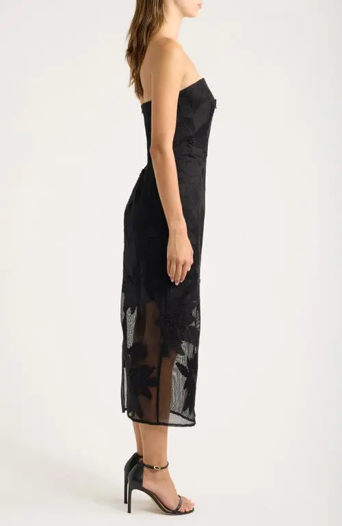 Sam Edelman Strapless Mesh Column Dress