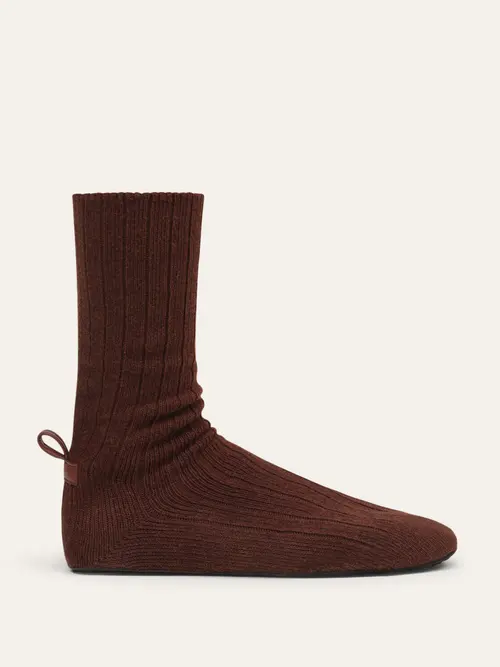 BRAVE PUDDING Hampton Strolls Sock Shoe - Hazelnut