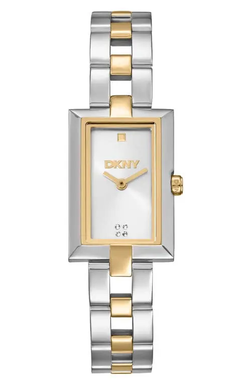 Dkny Soho Rectangular Bracelet Watch - Silver