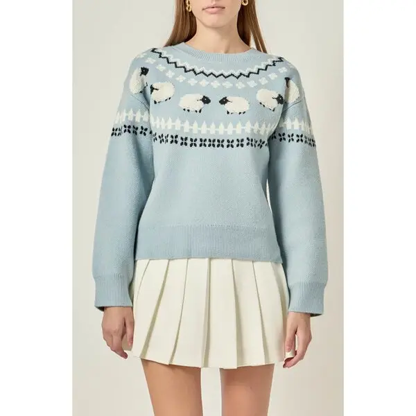 English Factory Sheep Fair Isle Sweater - Multi