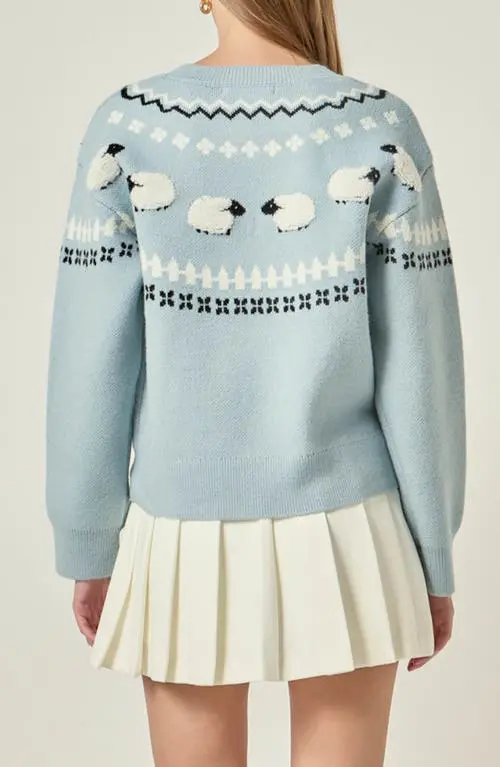 English Factory Sheep Fair Isle Sweater