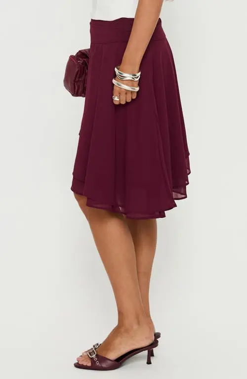Princess Polly Evanescence Asymmetric Midi Skirt