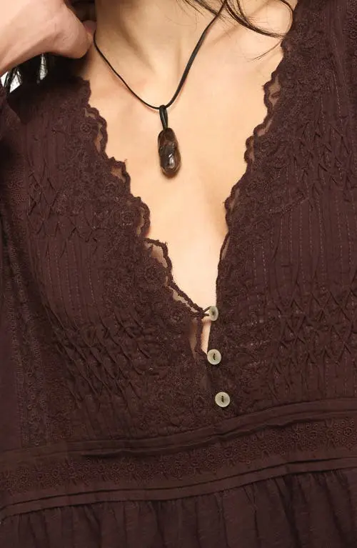 Lucky Brand Embroidered Top