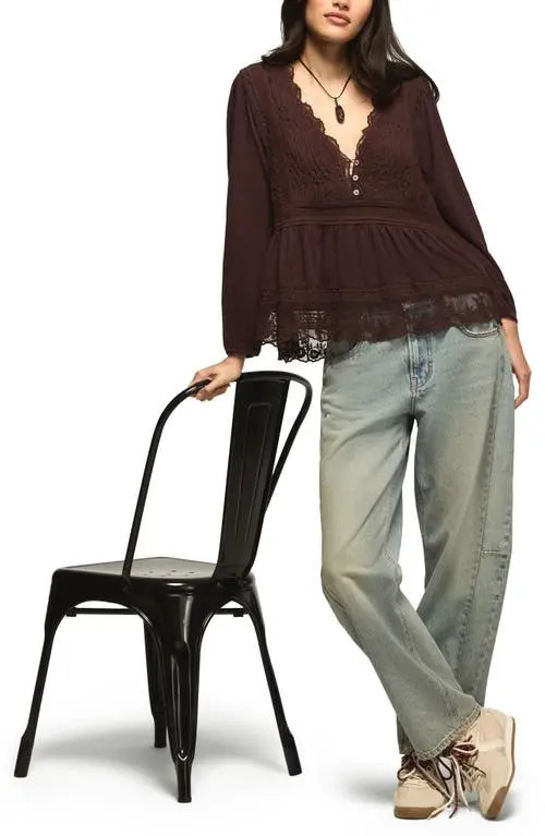 Lucky Brand Embroidered Top
