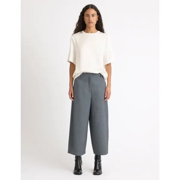 ALBARAY Mid Rise Wide Barrel Culotte Trousers