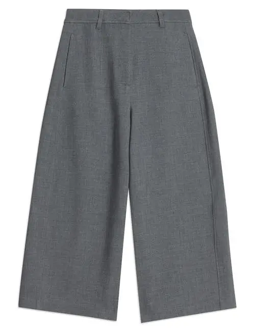 ALBARAY Mid Rise Wide Barrel Culotte Trousers