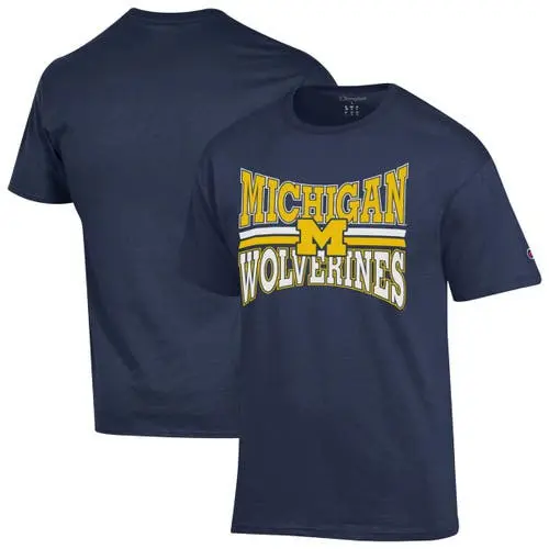 Champion Michigan Wolverines Team Zoom T-shirt - Navy