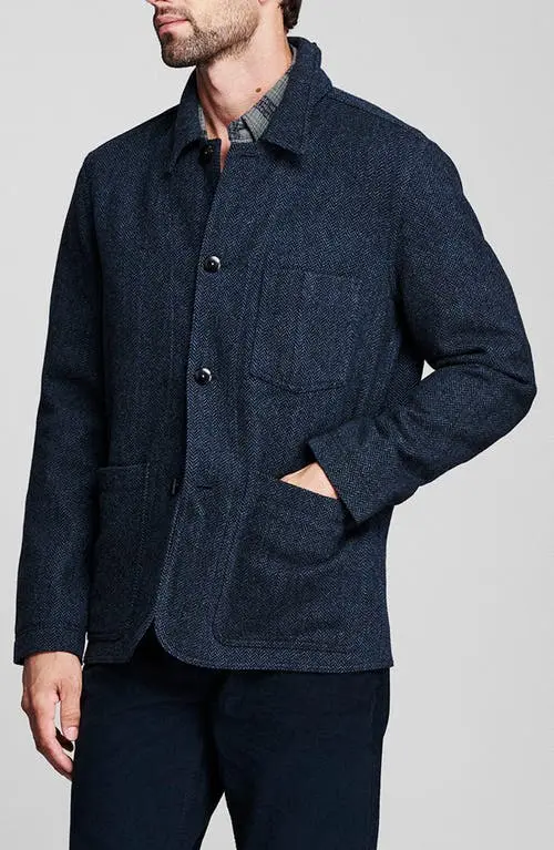 Billy Reid Wool Herringbone Chore Coat