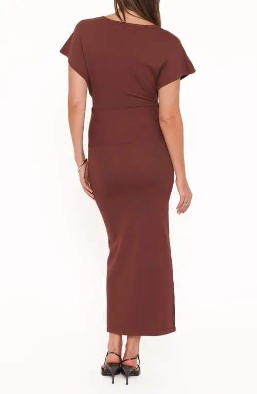 PETAL & PUP Carlina Midi Dress - Brown