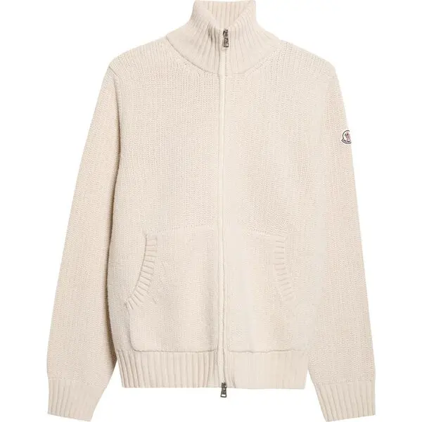 Moncler Virgin Wool & Cashmere Cardigan - Frozen Dew
