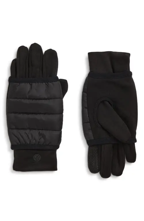 Zella Quilted Hybrid Gloves - Black