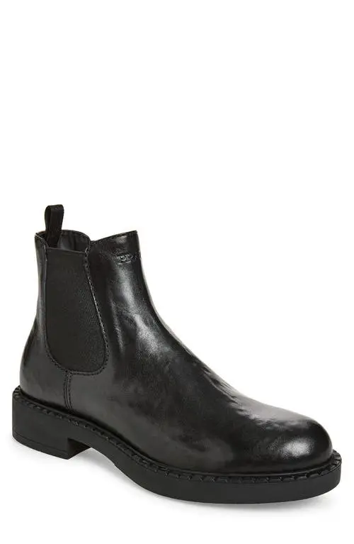 Prada Chocolate Leather Chelsea Boot - Nero