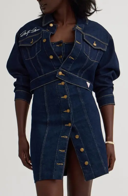 Guess X Marilyn Monroe Rosalyn Cropped Denim Jacket