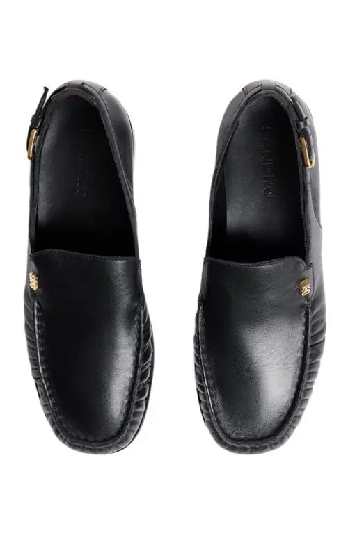 Sandro Leather Buckle Loafers