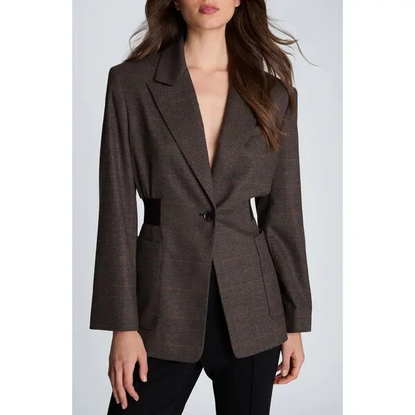 KENNETH COLE Ribbed Waisted Blazer