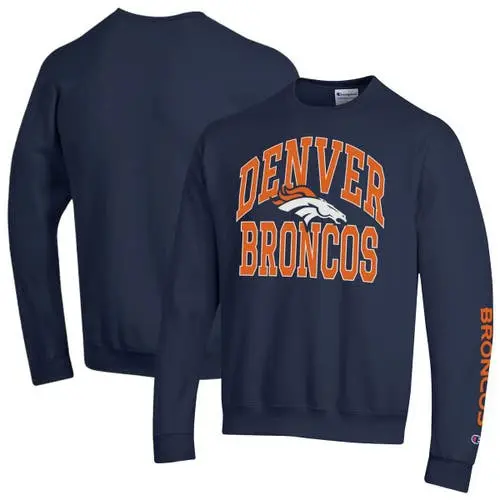 Champion Denver Broncos Powerblend Fleece Sweatshirt - Navy