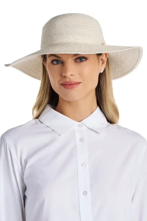 Coolibar Blake Elegant Floppy Hat - Ivory
