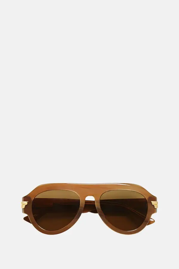Bottega Veneta Mitre Aviator Sunglasses - Multicolor