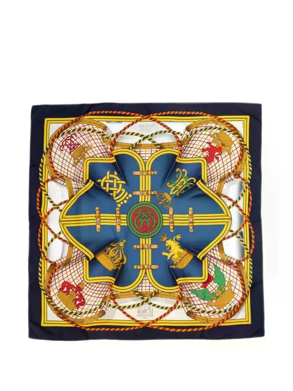 Hermès Grande Tenue Scarf - Blue