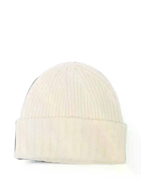 MC2 SAINT BARTH Logo-patch Ribbed-knit Beanie Hat