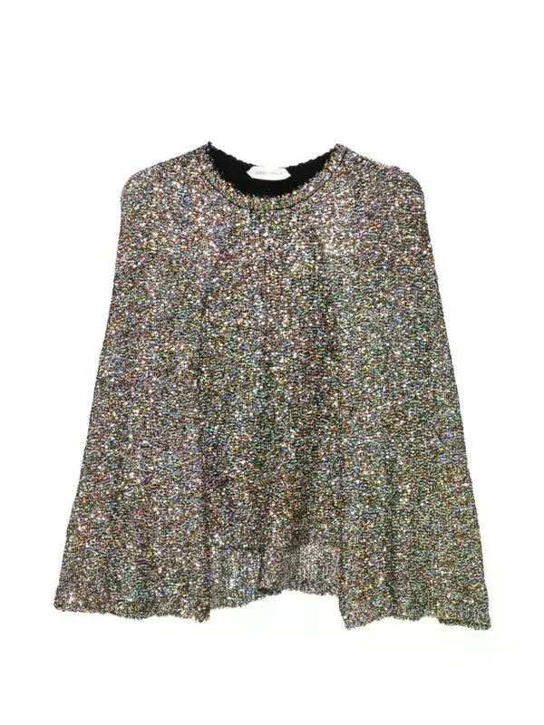 Alberta Ferretti Sequin-embellished Blouse - Neutrals