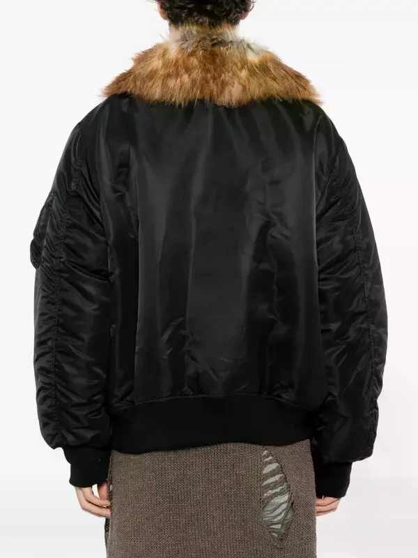 KAMIYA Faux-fur Collar Bomber Jacket