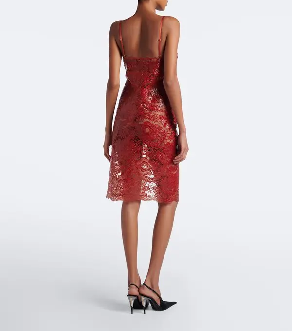 Saint Laurent Cotton-blend Lace Slip Dress