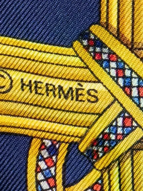 Hermès Liberté Égalité Fraternité Silk Scarf - Blue