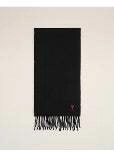 AMI Paris Wool Scarf With Red De Coeur - Multicolor