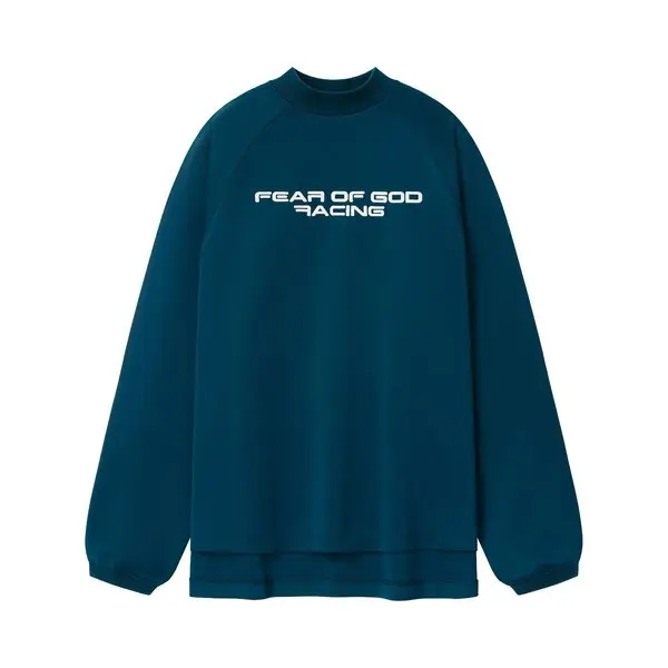 Fear Of God Tricot 90s Relaxed Long Sleeve Mock Neck 'night Sea - Blue