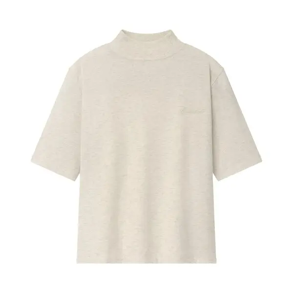 Fear Of God Slim Mock Neck Tee 'marble Heather