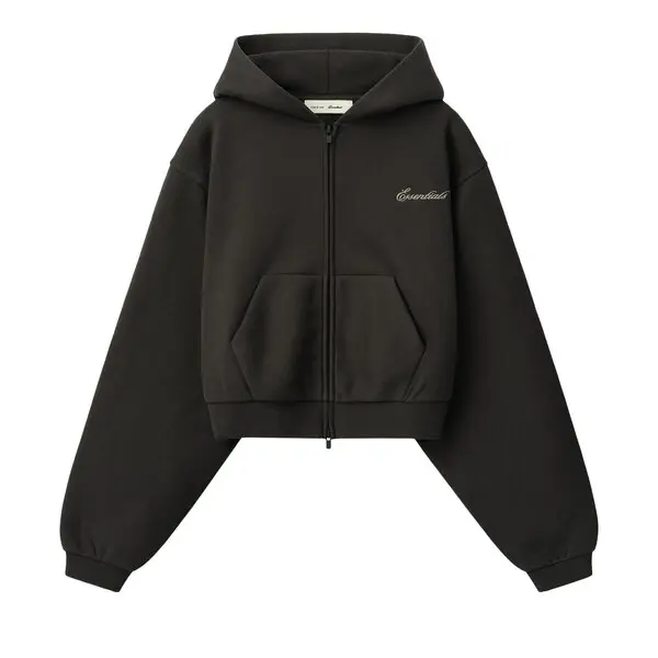 Fear Of God Modern Cropped Zip Hoodie 'ink
