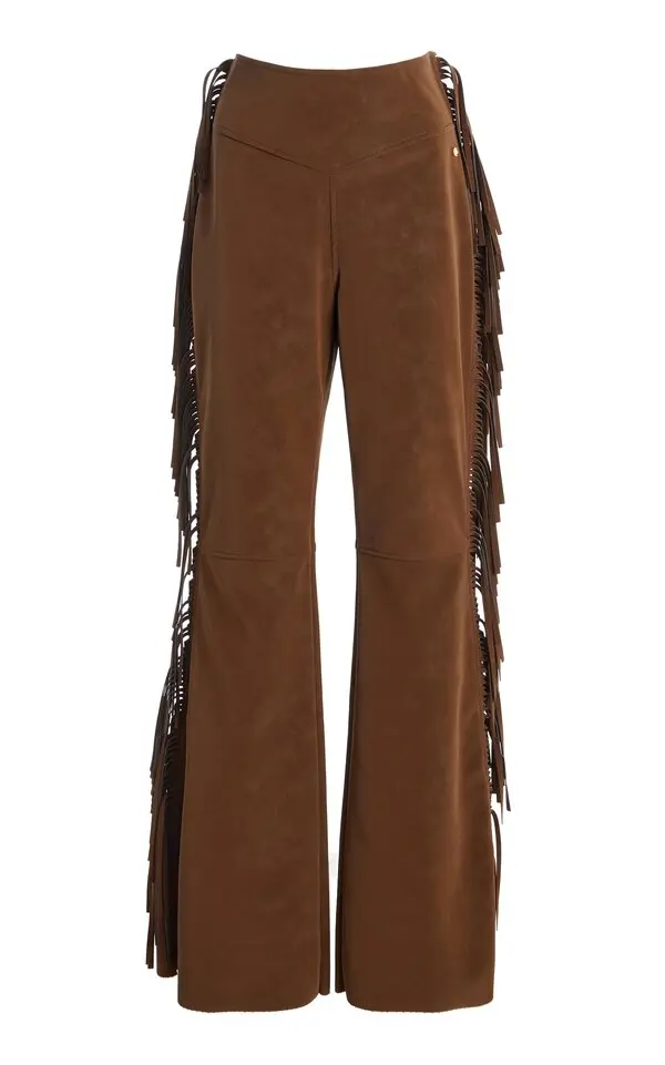 Goldbergh Rumi Fringed Faux Suede Ski Pants - Brown