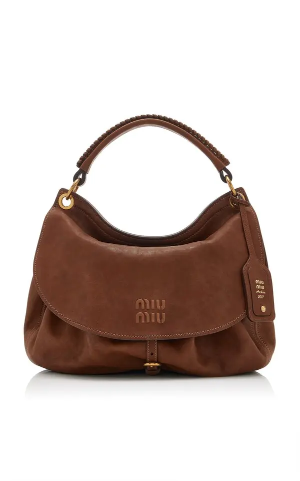 Miu Miu Rendez-vous Leather Shoulder Bag - Brown