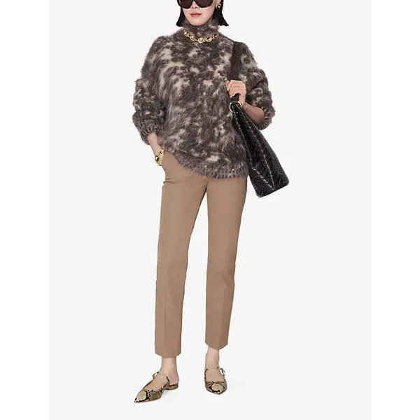 JOSEPH Coleman Tapered-leg Stretch-crepe Trousers