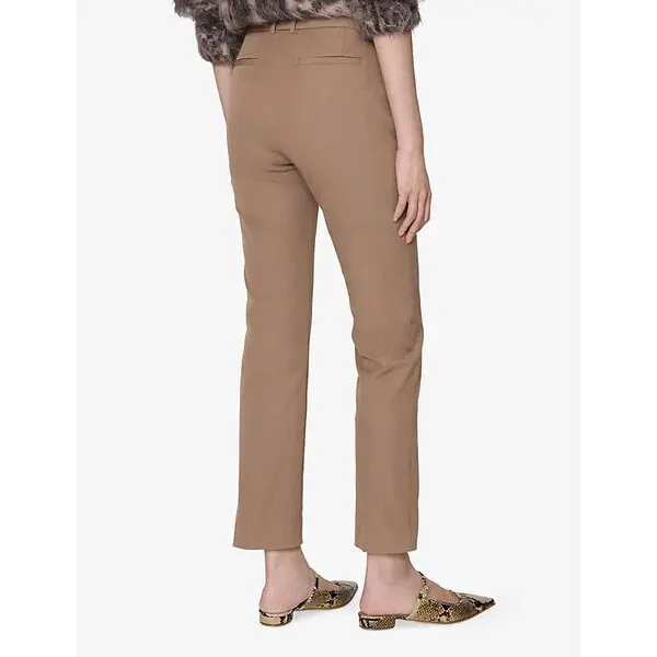 JOSEPH Coleman Tapered-leg Stretch-crepe Trousers