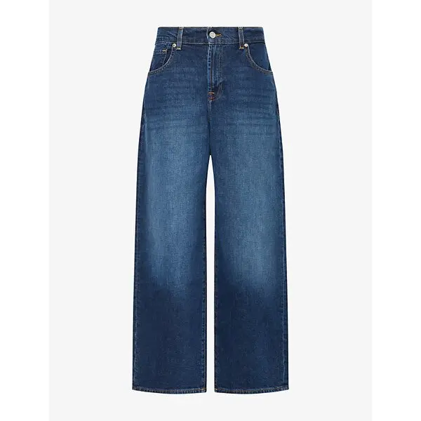 7 For All Mankind Bonnie Curvilinear Wide-leg Denim Jeans
