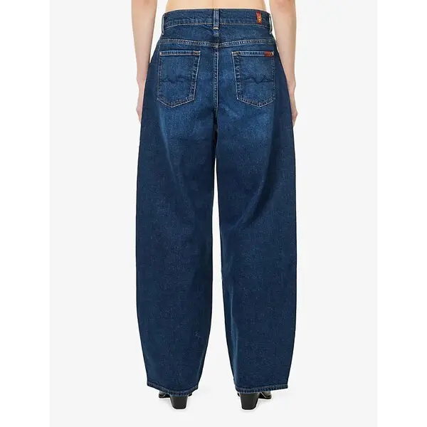 7 For All Mankind Bonnie Curvilinear Wide-leg Denim Jeans