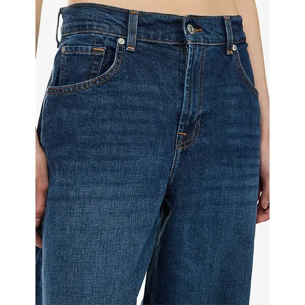 7 For All Mankind Bonnie Curvilinear Wide-leg Denim Jeans