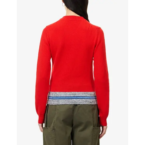 JW Anderson V-neck Contrast-trim Wool Jumper
