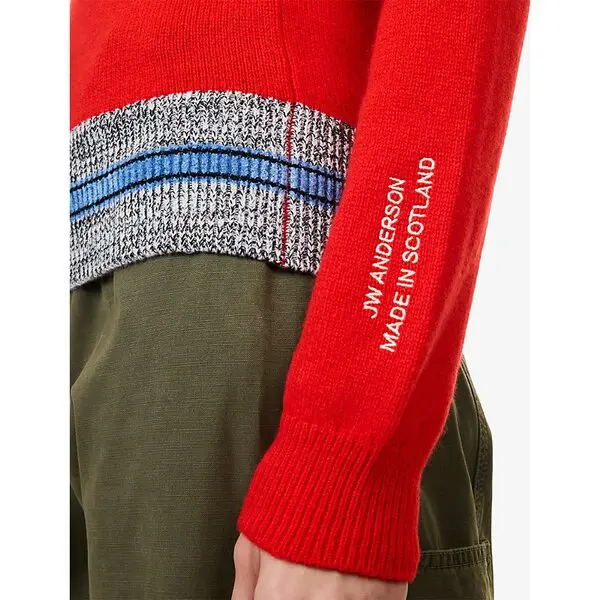 JW Anderson V-neck Contrast-trim Wool Jumper