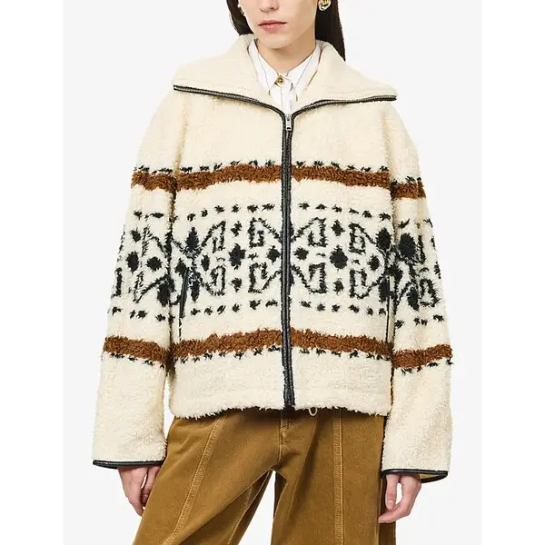 Isabel Marant Étoile Lijka Patterned Fleece Jacket