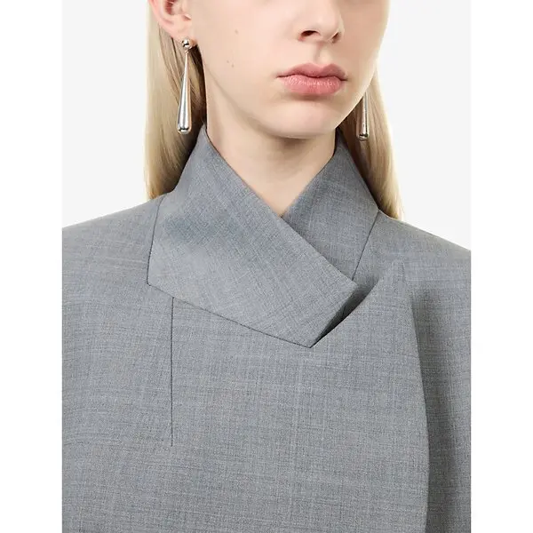 A.W.A.K.E. Mode Cropped Double-breasted Woven Jacket
