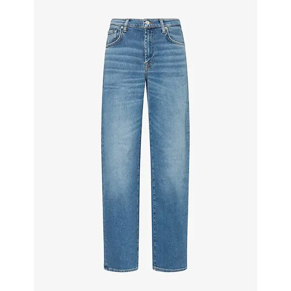 7 For All Mankind Stovepipe Straight-leg Denim Jeans