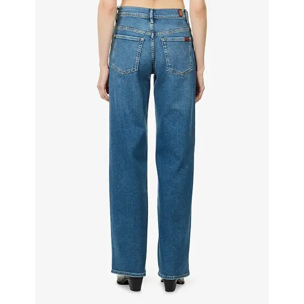7 For All Mankind Stovepipe Straight-leg Denim Jeans