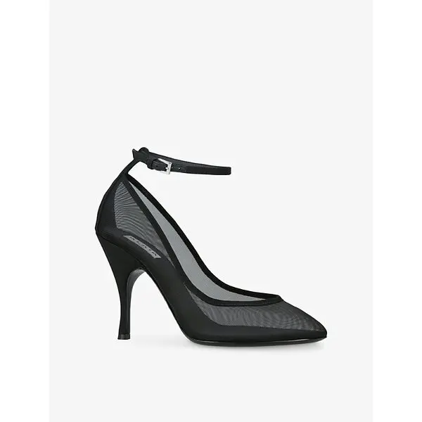 AZZEDINE ALAIA Nude 100 Mesh Pumps - Black