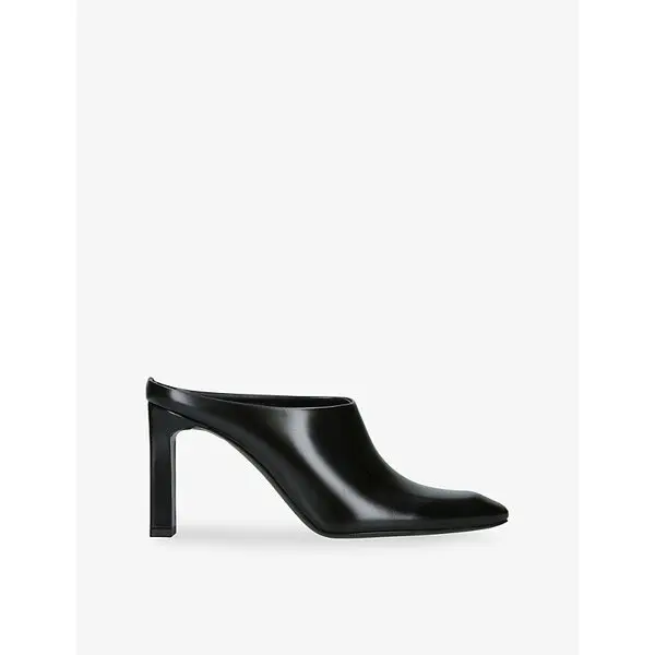 TOTEME Bar Leather Heeled Mules - Black
