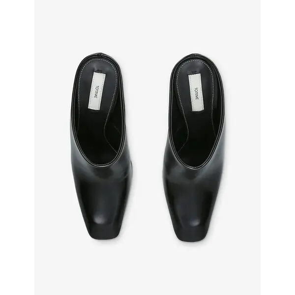 TOTEME Bar Leather Heeled Mules